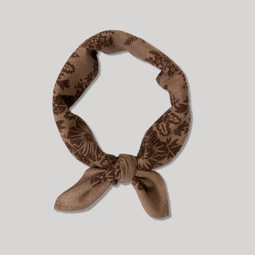 Natural Dye Silk Bandana | Brazil Nut Brown – lastchancetextiles