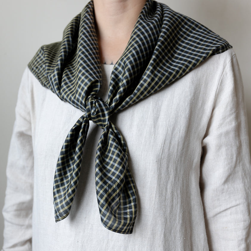 Light Silk Cowboy Scarf - Janie in Midnight – lastchancetextiles