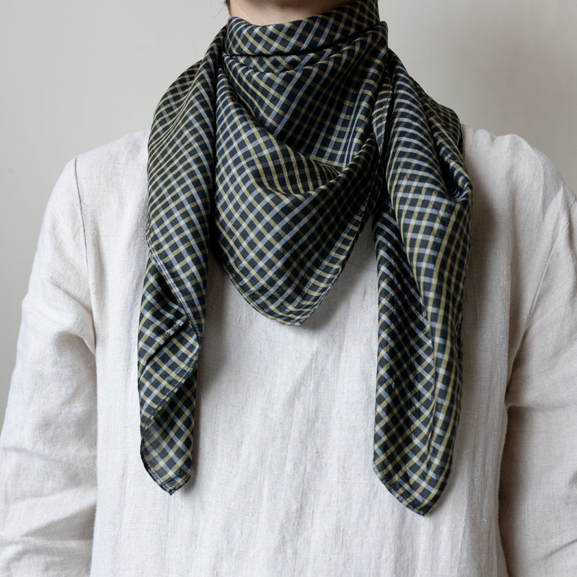 Light Silk Cowboy Scarf - Janie in Midnight – lastchancetextiles