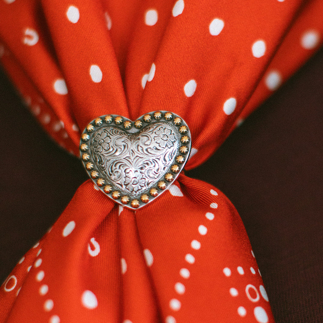 Concho Scarf Slide | Vintage Heart – lastchancetextiles