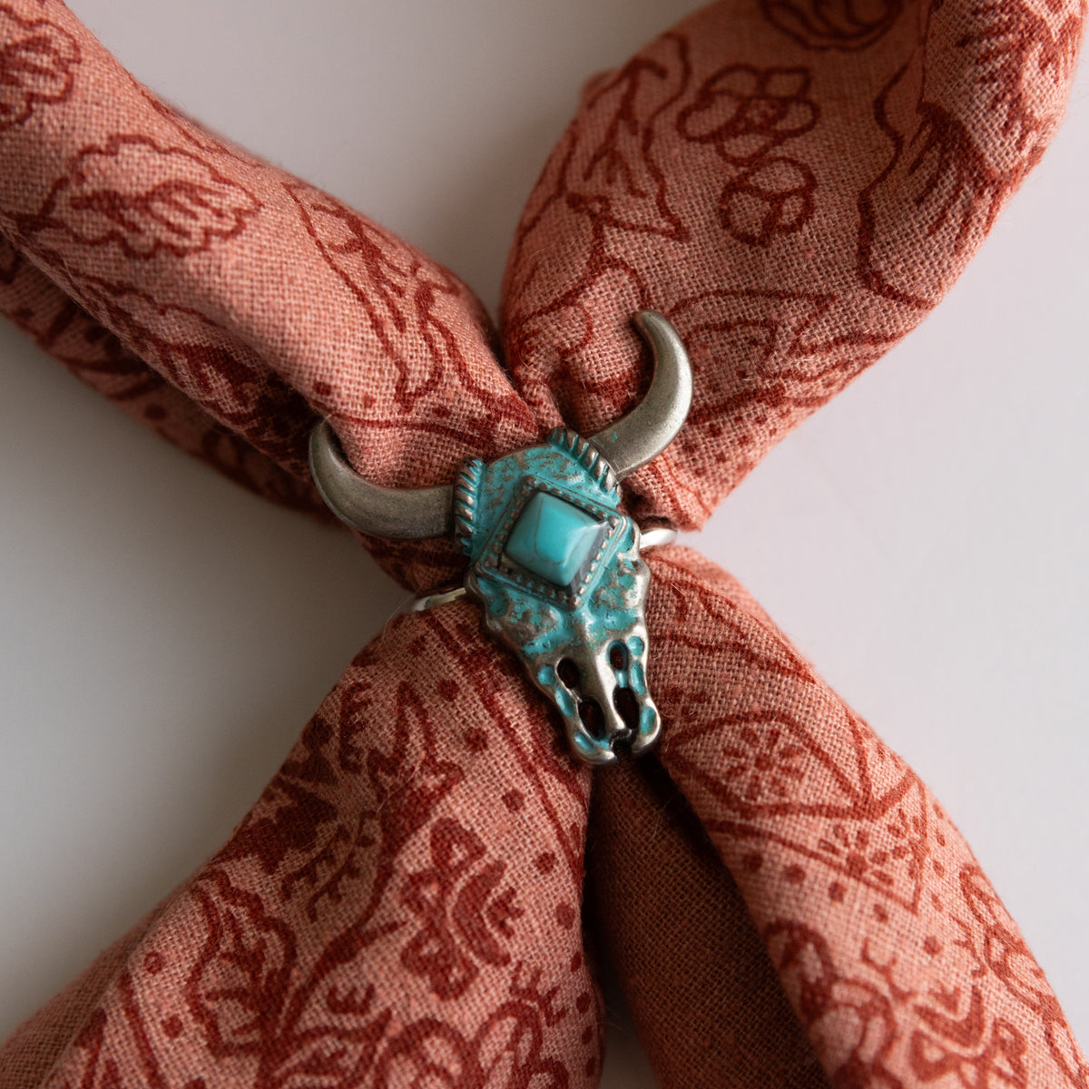 Concho Scarf Slide | Cow Skull – lastchancetextiles